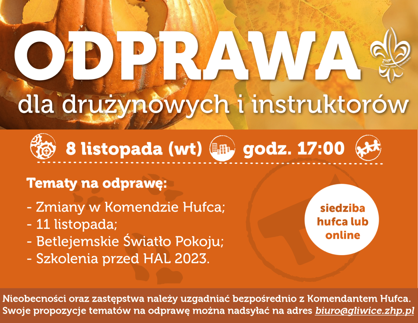 Listopadowa odprawa – Hufiec ZHP Ziemi Gliwickiej